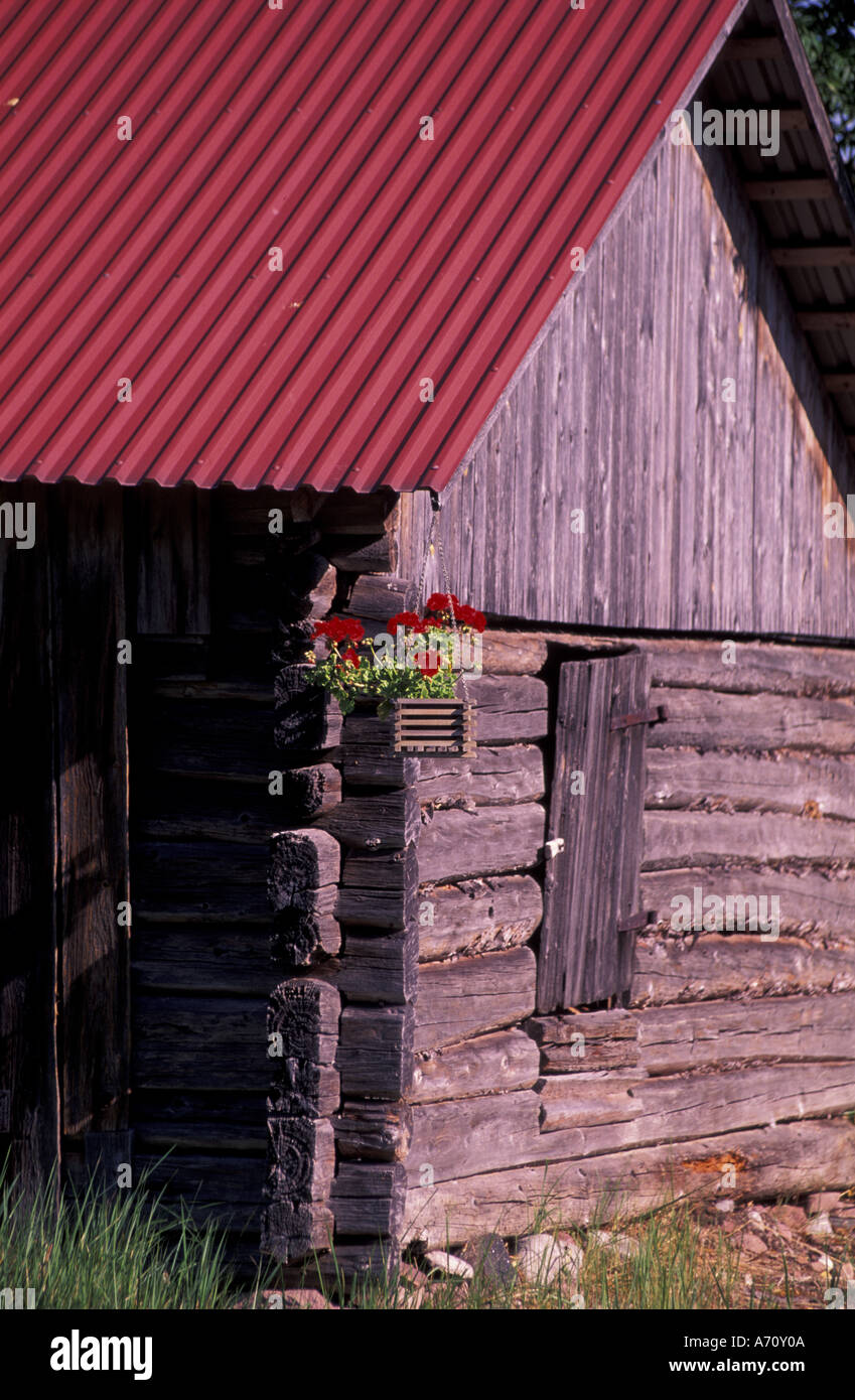 Europe, Finland, Aland Islands. Village barn Stock Photo - Alamy