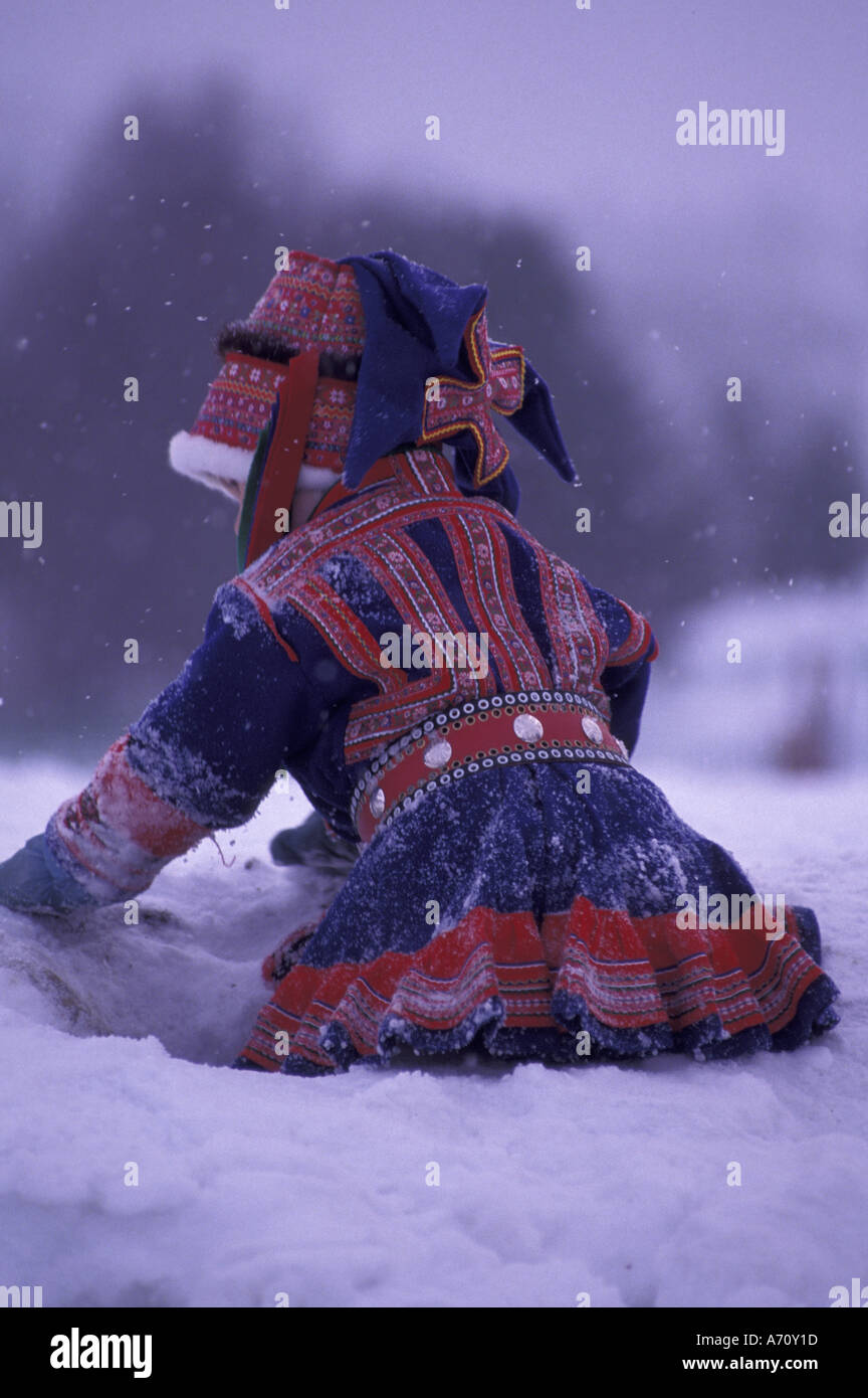 Europe, Finland, Lappland. Lapp child Stock Photo - Alamy
