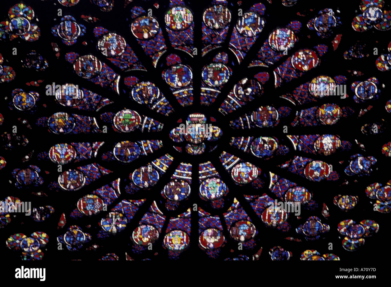 France, Paris Notre Dame Cathedral - Rose Window Stock Photo - Alamy
