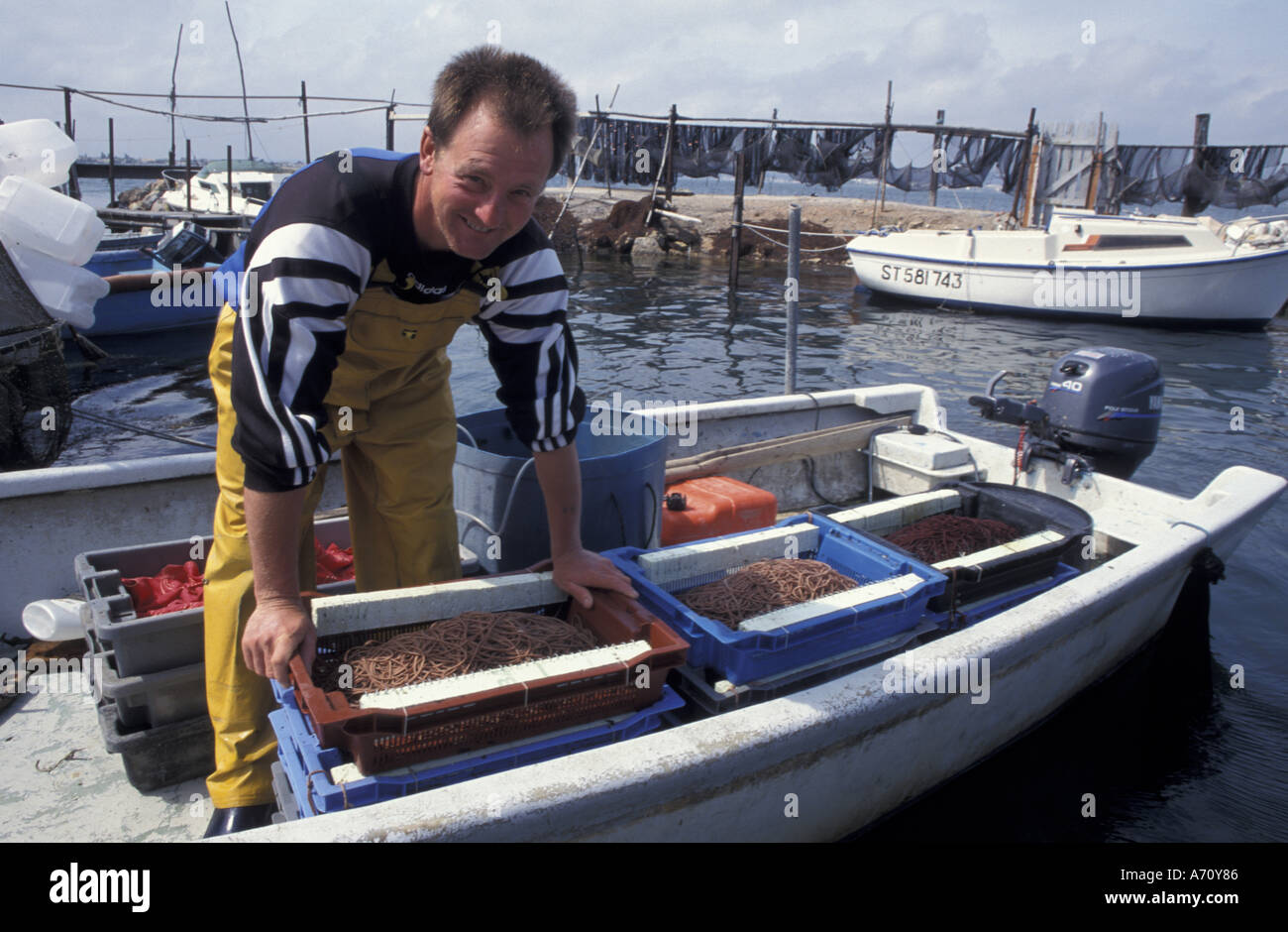 Europe, France, Sete. Local fisherman Stock Photo - Alamy