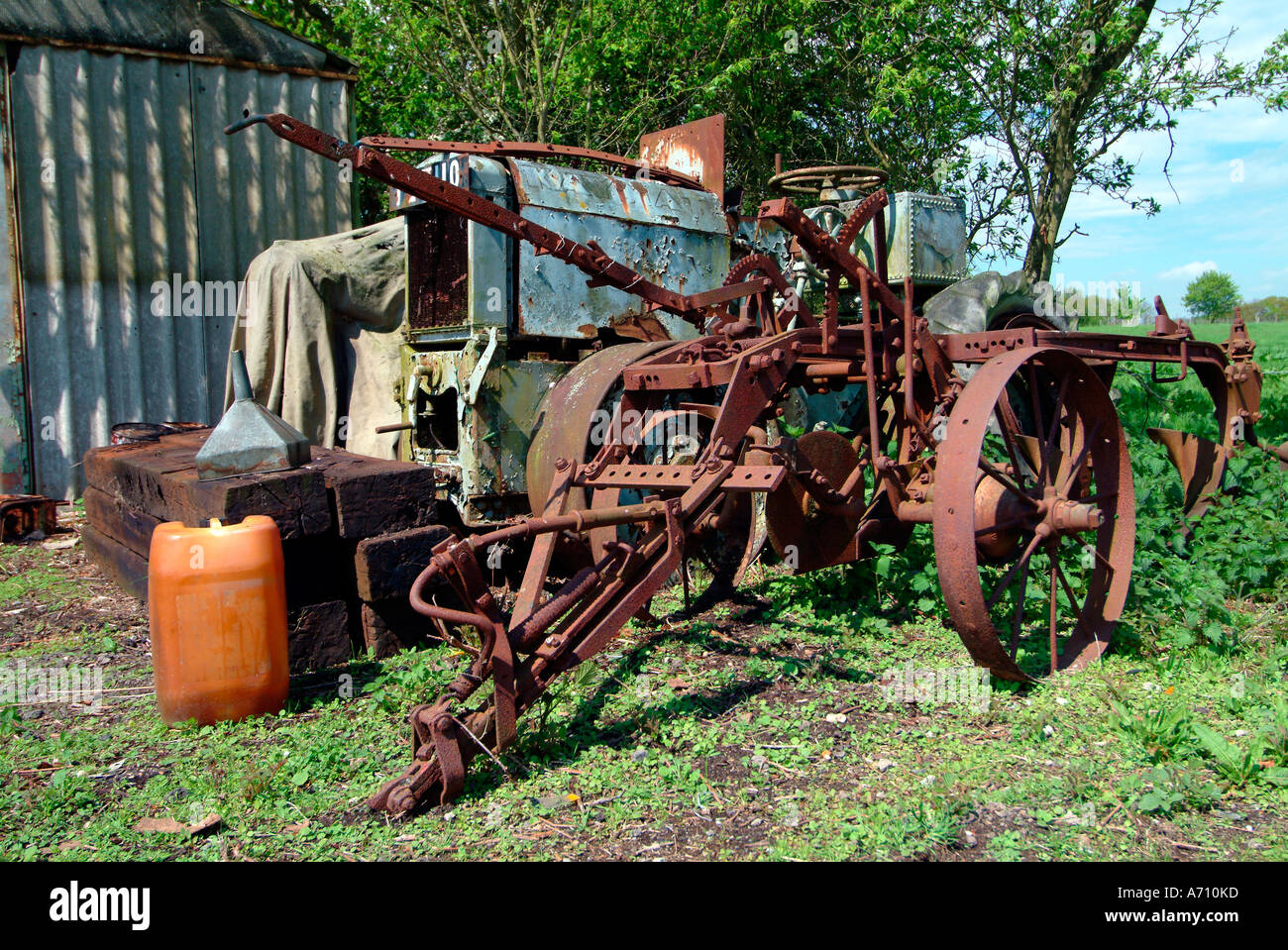 Rusty old plough hi-res stock photography and images - Alamy
