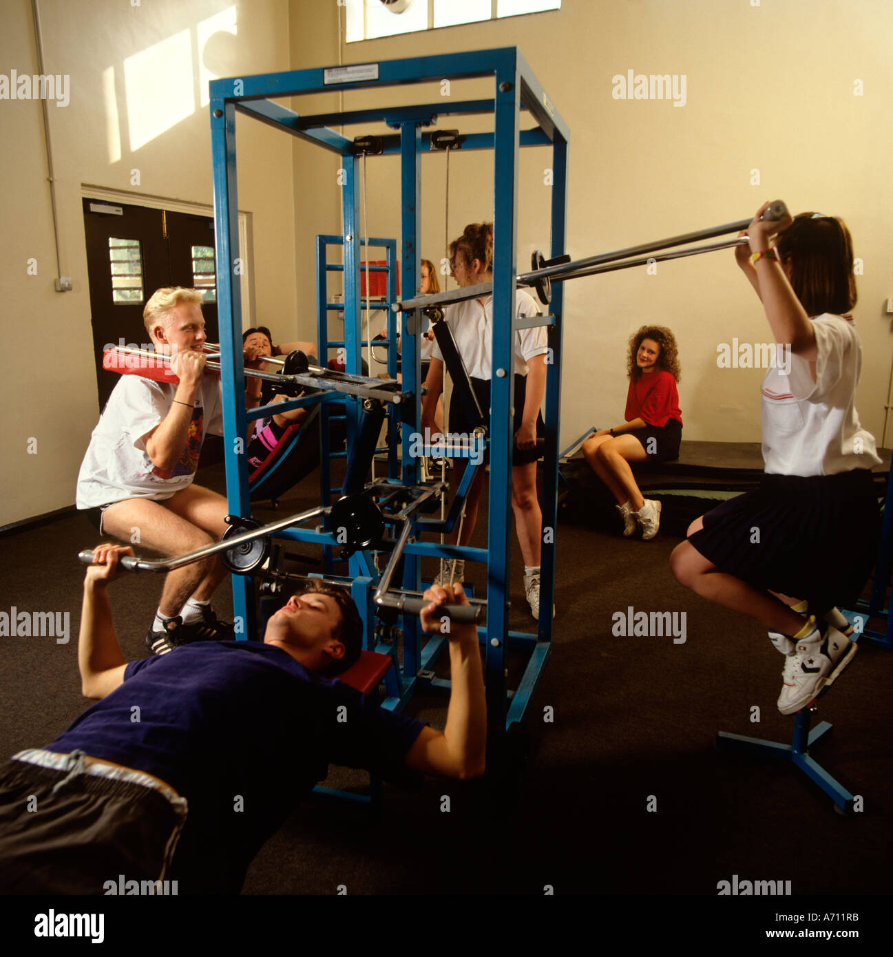 Physical education boy exercise hi-res stock photography and images - Alamy