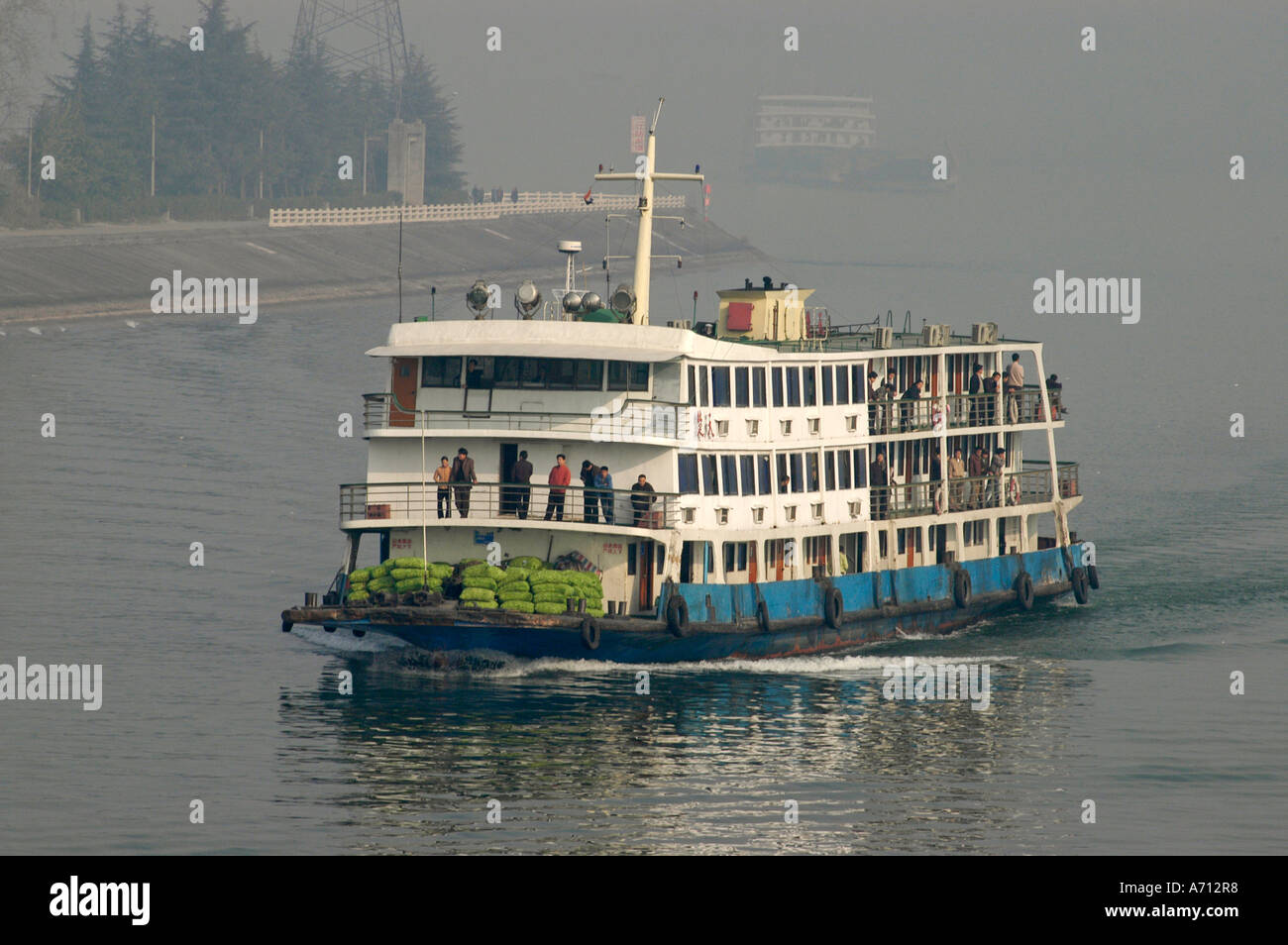 Chinese river boats on the Jangtze river, China Stock Photo - Alamy