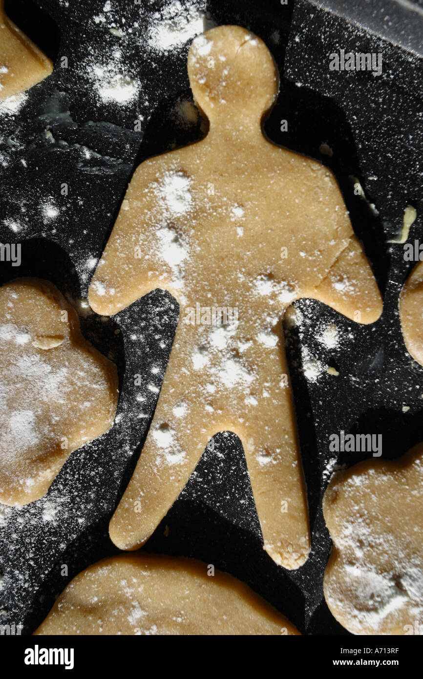 Man human figure shaped homeade cookie biscuit Stock Photo - Alamy