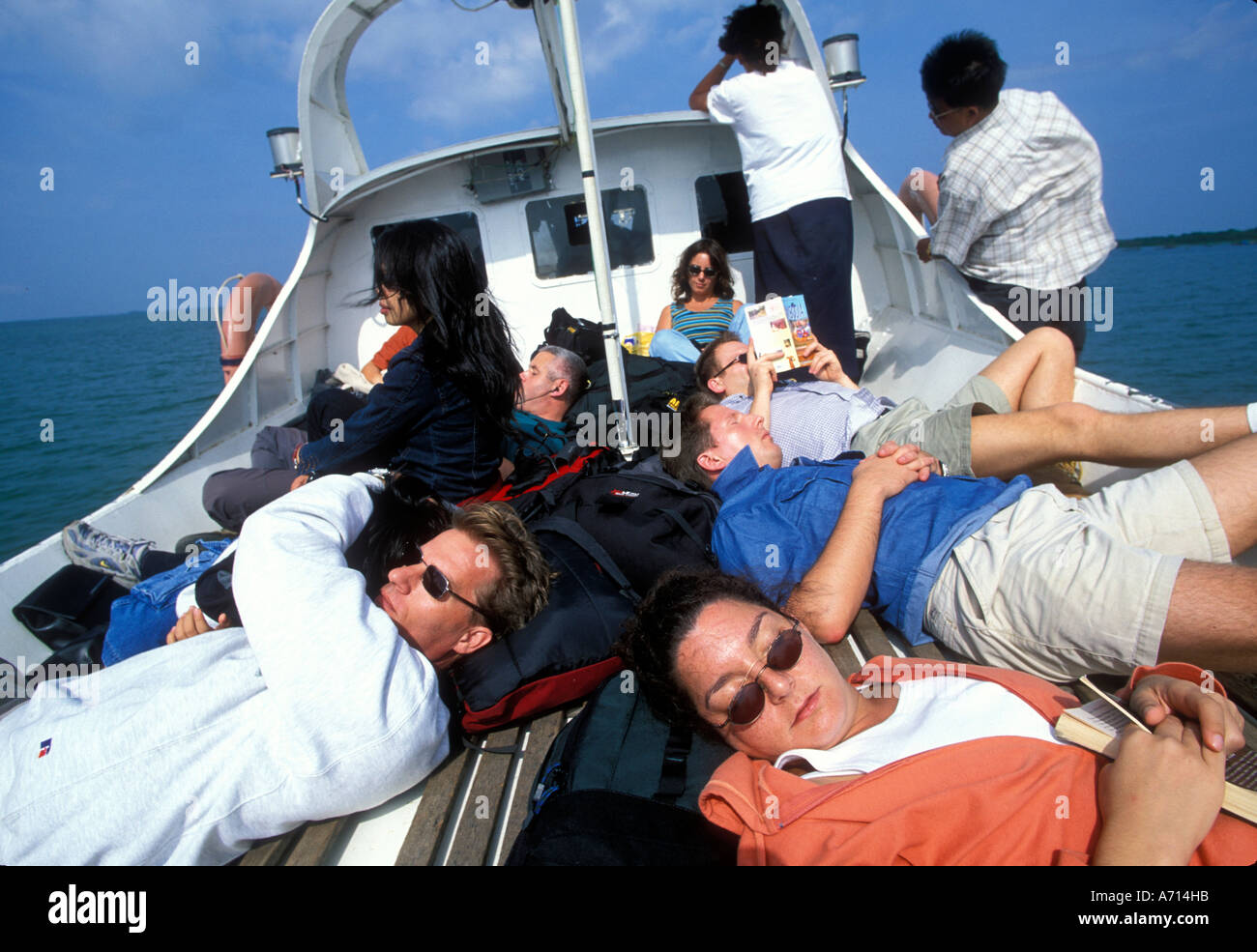 Passengers sleeping on deck on hi-res stock photography and images - Alamy