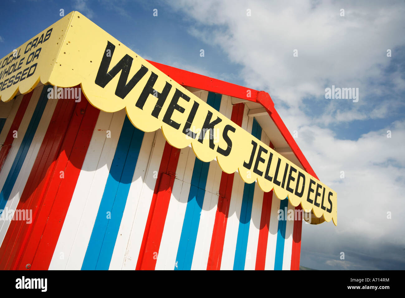 Colourful Beach Shack Selling Whelks Jellied Eels on Weymouth Beach ...
