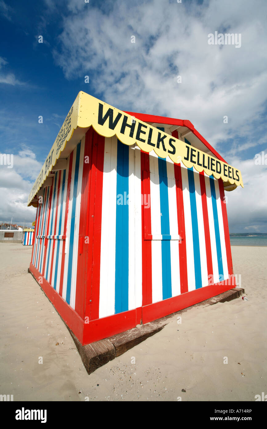 Colourful Beach Shack Selling Whelks Jellied Eels on Weymouth Beach ...