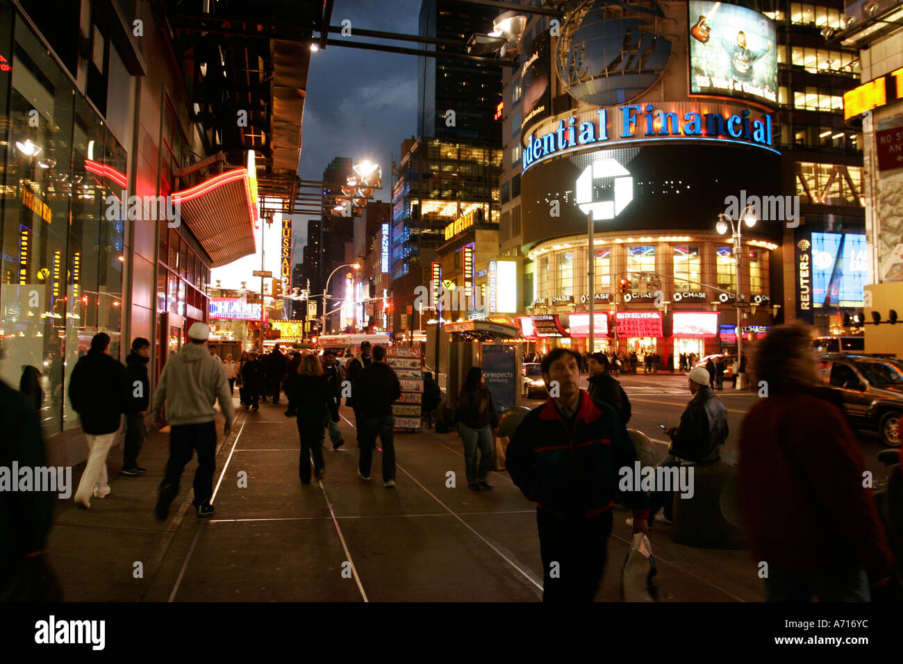 Times Square at night, New York City. United States of America Stock ...