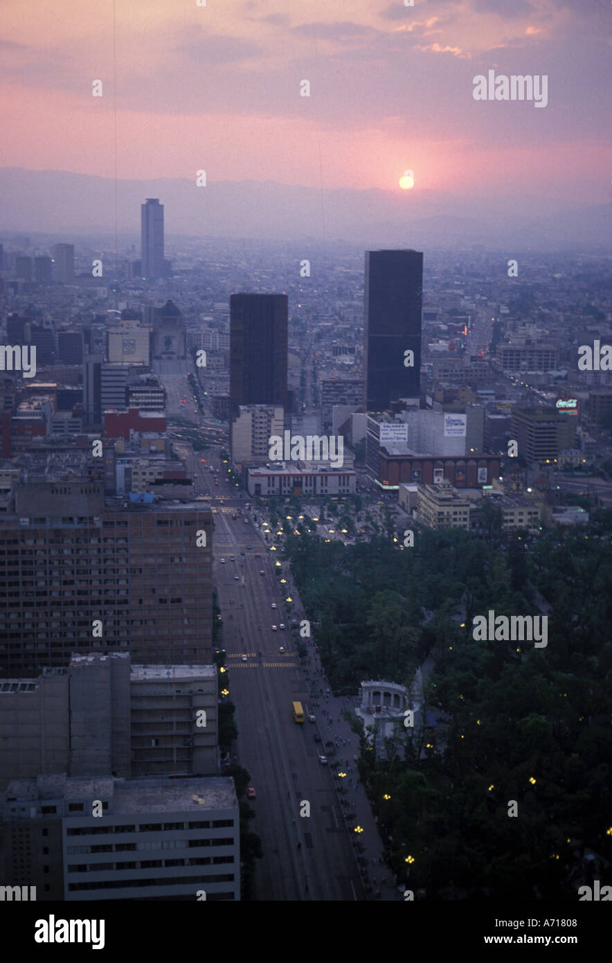Aerial view mexico city smog hi-res stock photography and images - Alamy