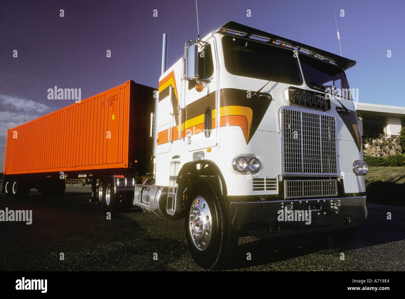 cab over tractor trailer truck Stock Photo - Alamy