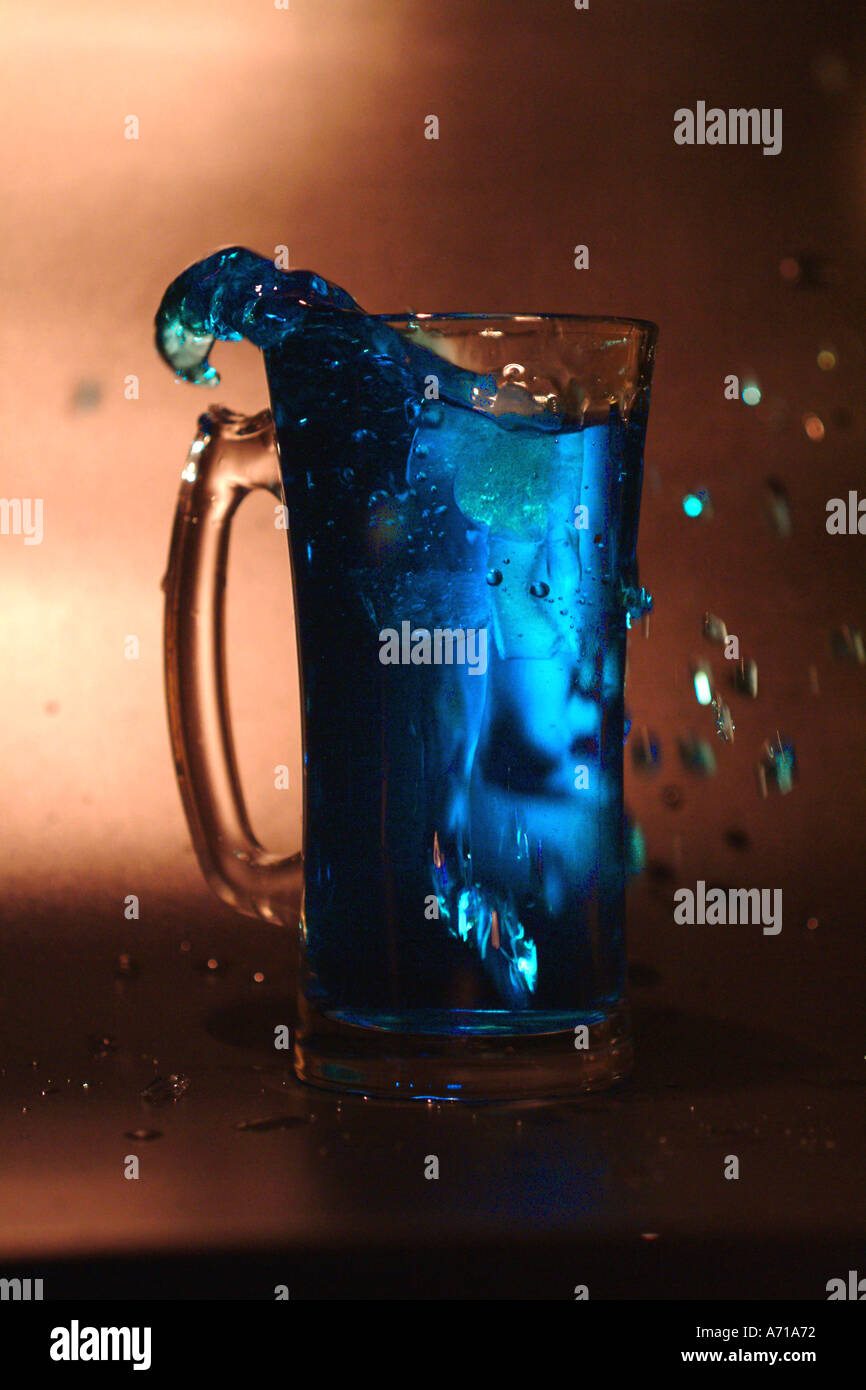 Blue liquid in glass ice hi-res stock photography and images - Alamy