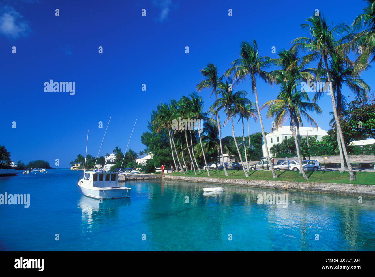 Waterfront scene in Bermuda Stock Photo - Alamy