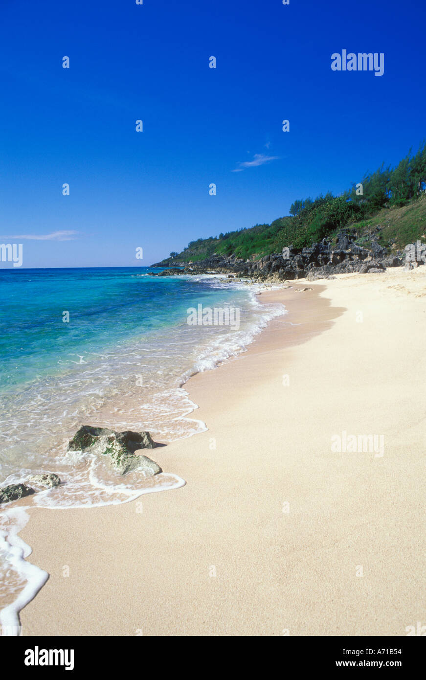 Beach scene in Bermuda Stock Photo - Alamy