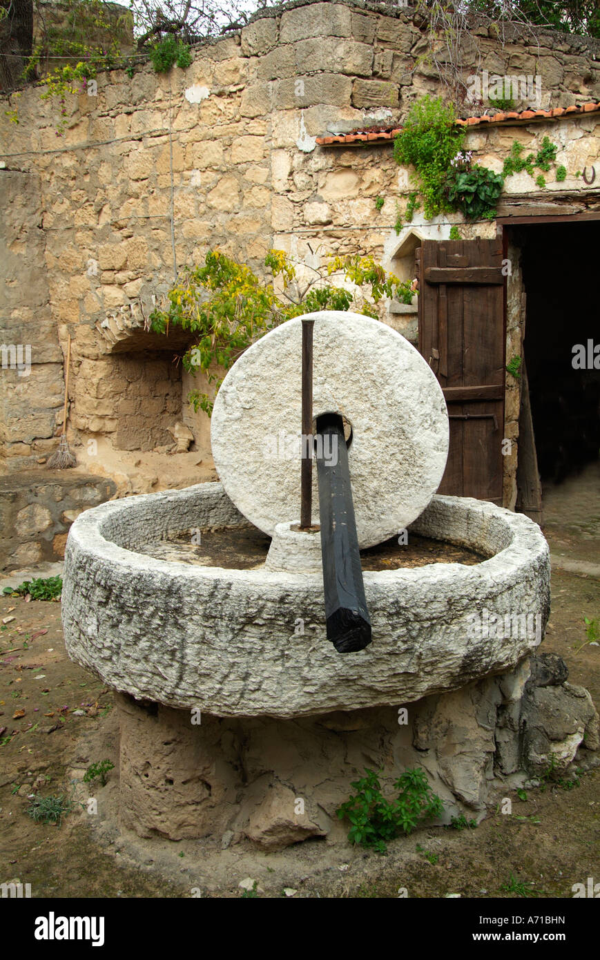 Olive oil stone press mill crush crusher Cyprus Cypriot Greek Greece ...