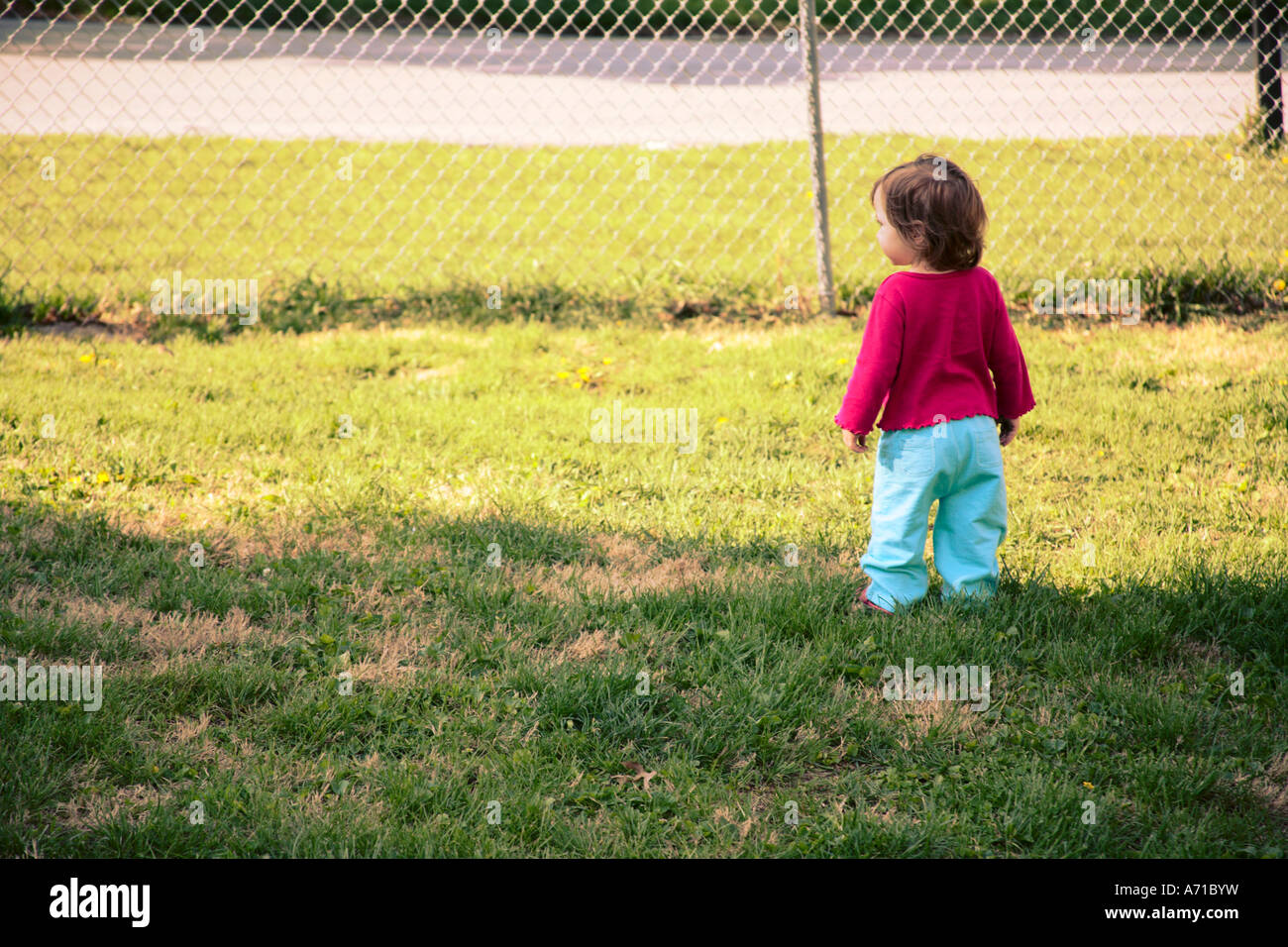 Little Girl Potty Outside