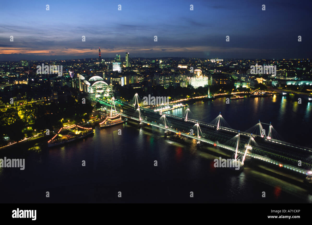 Night view of London Stock Photo - Alamy