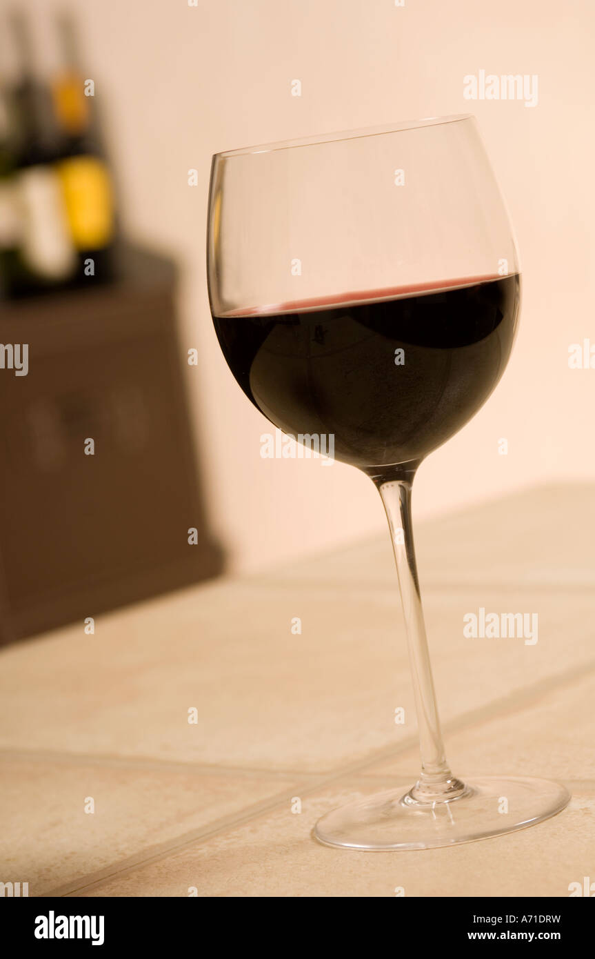 a glass of red wine Stock Photo - Alamy