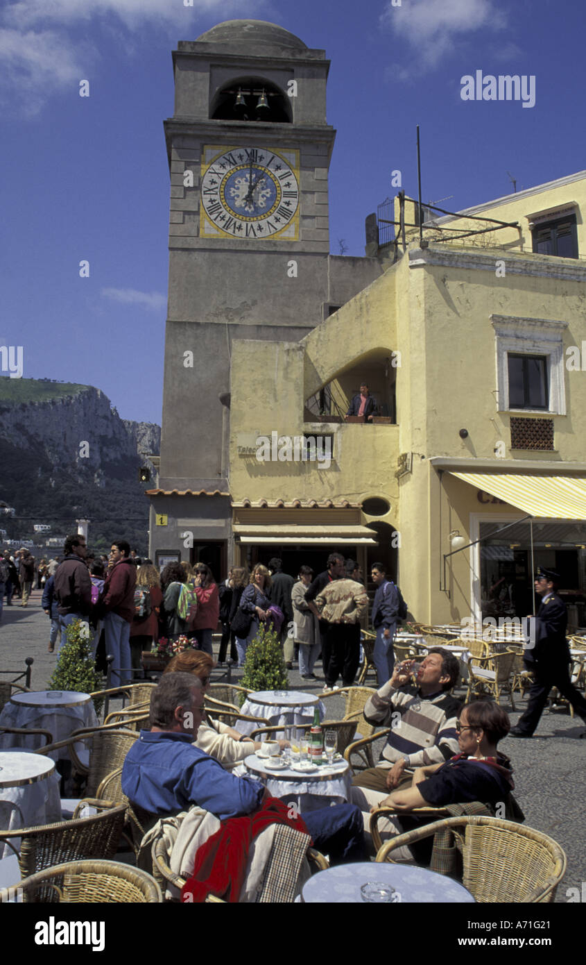 Europe, Italy, Capri. Town Square Stock Photo - Alamy