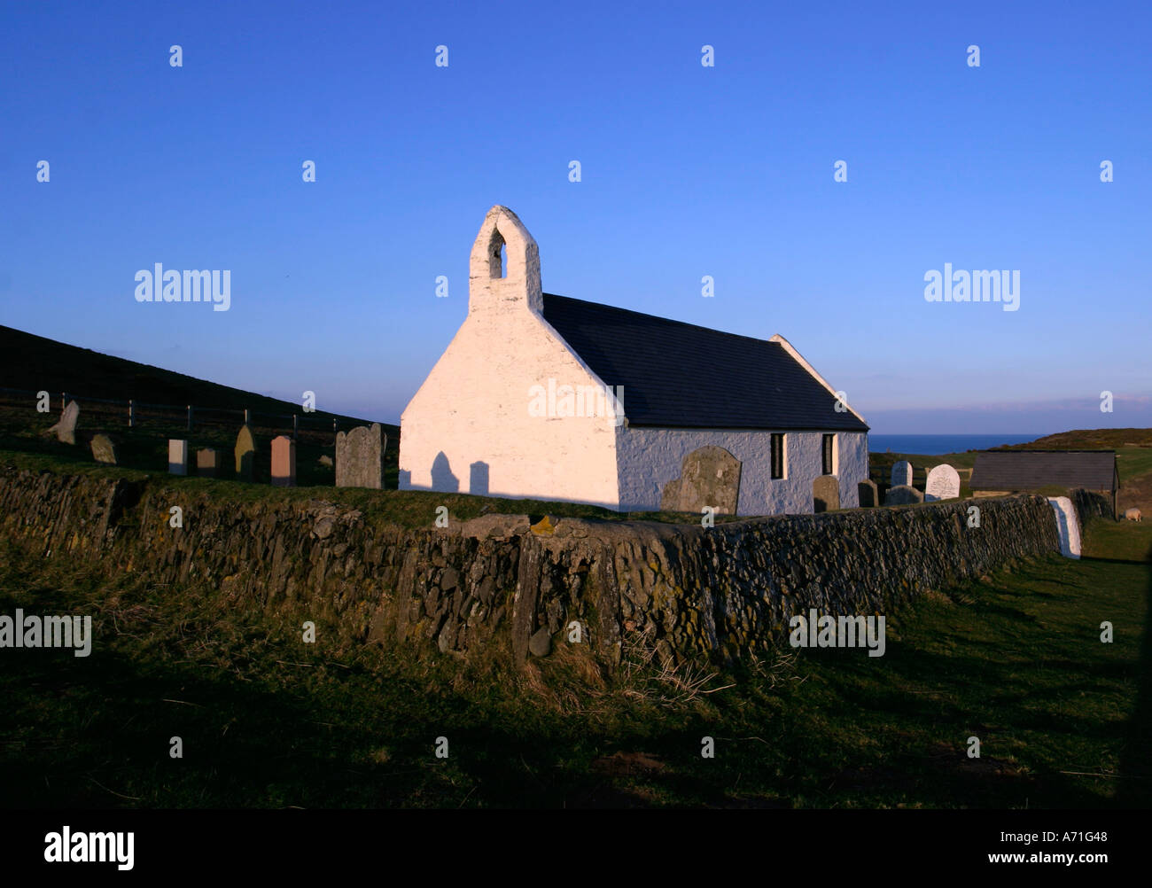 Traditional Welsh Chapel Mwnt Ceredigion West Wales Stock Photo - Alamy