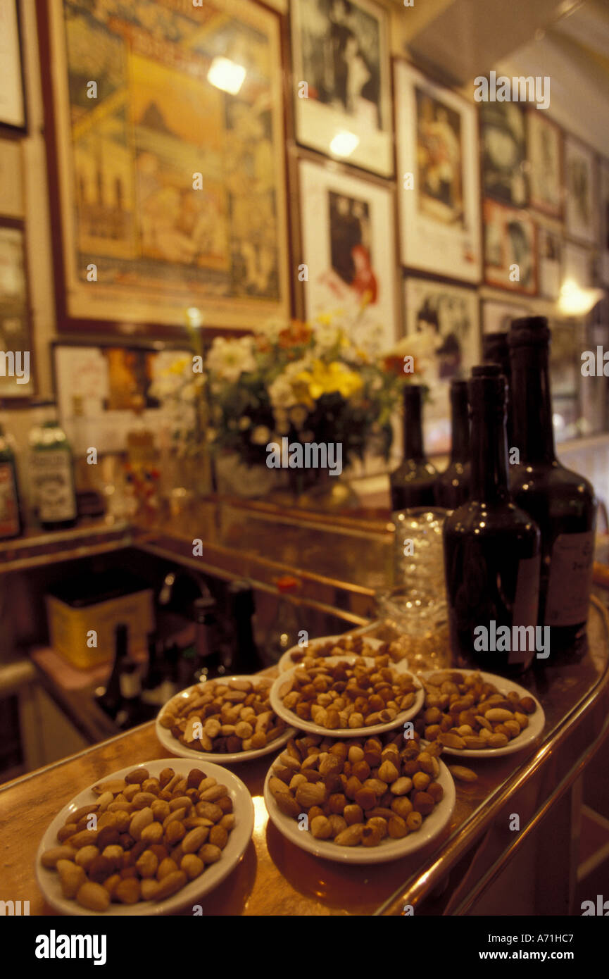 Europe, France, Pictures and drinks in bar Stock Photo - Alamy
