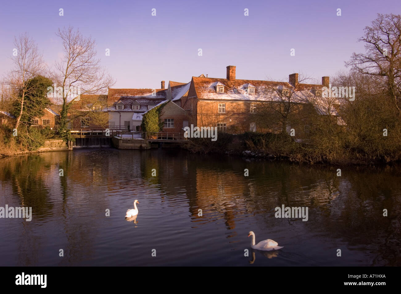 Flatford Mill on River Stour in Suffolk England UK Stock Photo - Alamy