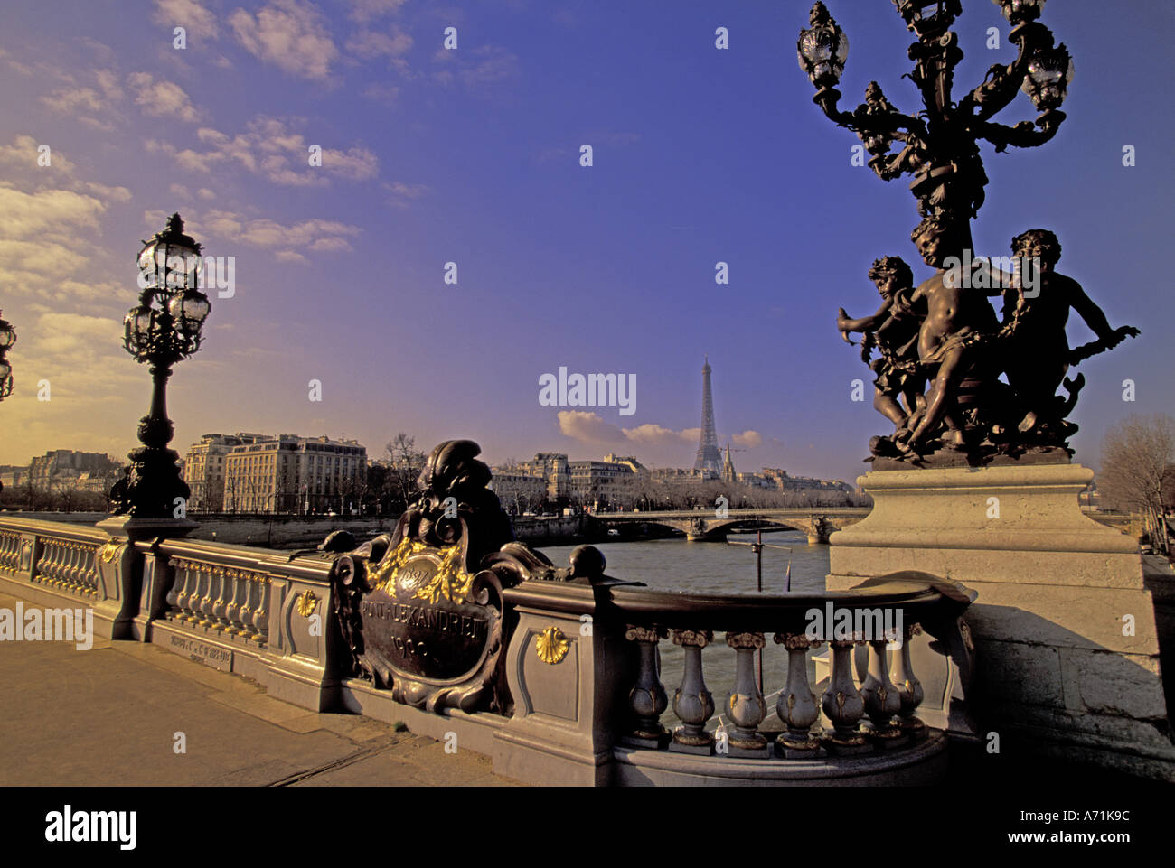 Europe, France, Paris. Alexandre III Bridge Stock Photo - Alamy