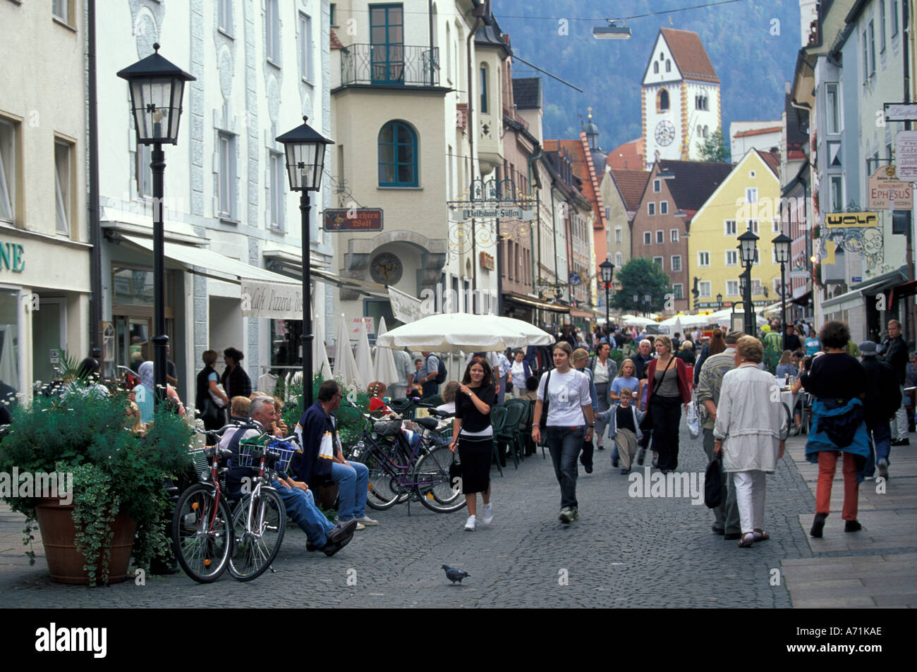 EUROPE, Germany, Fussen, Street Scene Stock Photo - Alamy