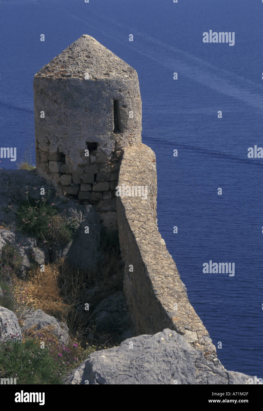 Greece, Monemvasia. High fortress, upper village Stock Photo - Alamy