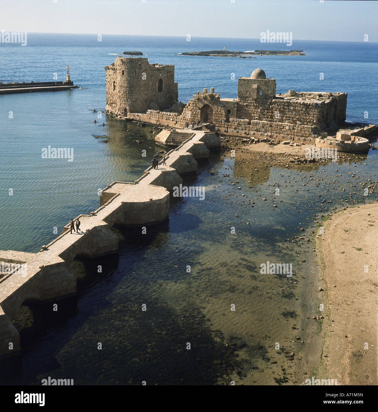 geography / travel, Lebanon, Saida (Sidon), sea fort of the crusaders ...