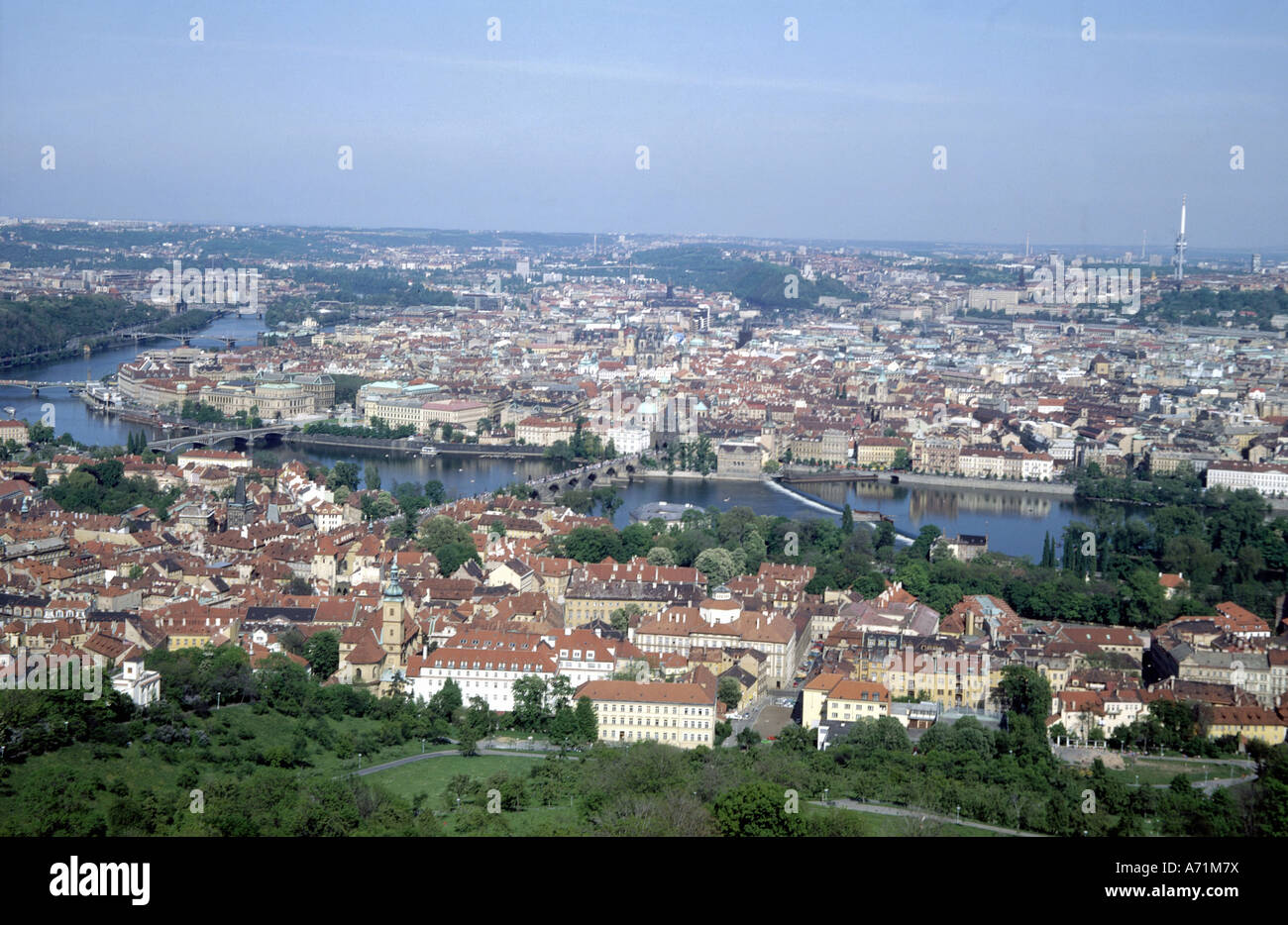 geography / travel, Czech Republic, Prague / Praha, overview, river ...