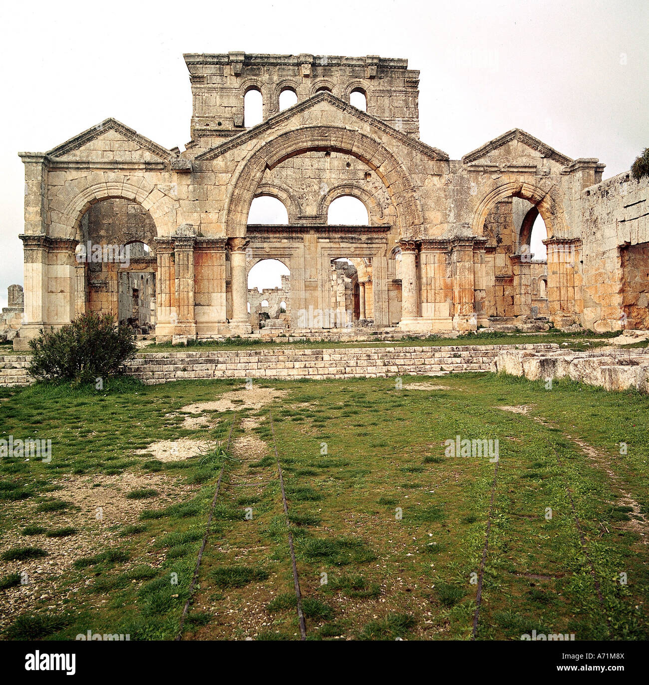 geography / travel, Syria, Qal at Samaan, monastery Sankt Simeon, built ...
