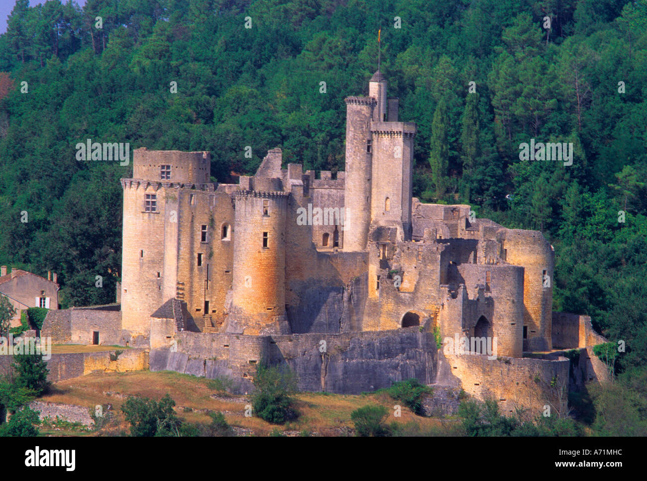 France Dordogne Valley Aquataine Chateau de Bonaguil Europe Stock Photo ...