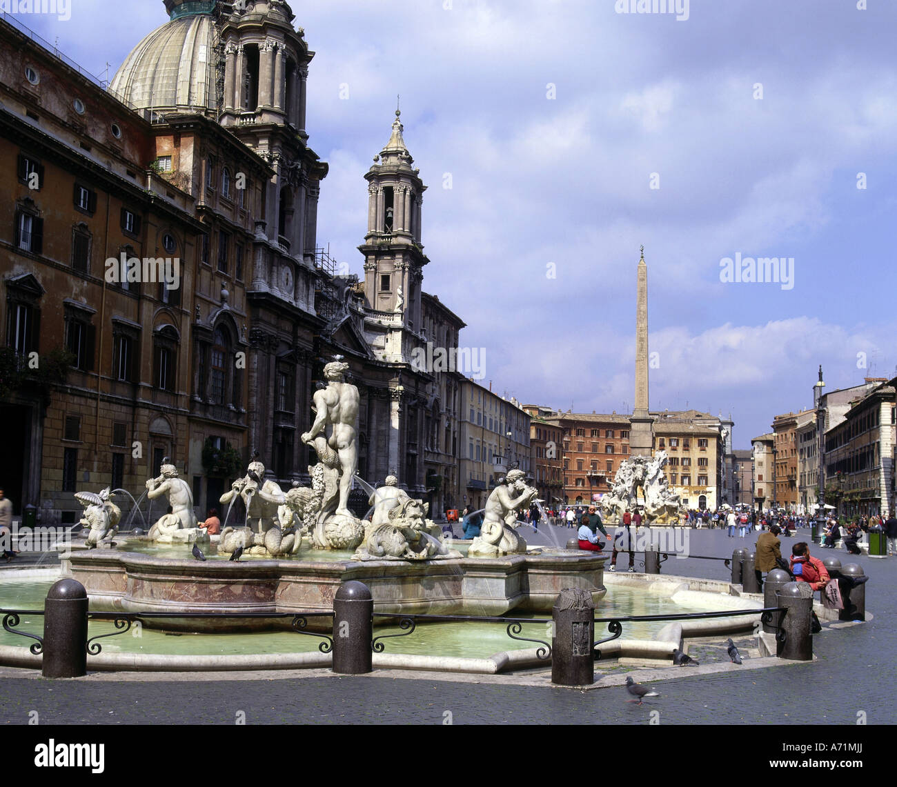geography / travel, Italy, Rome, fountains, Fontana del Moro, built ...