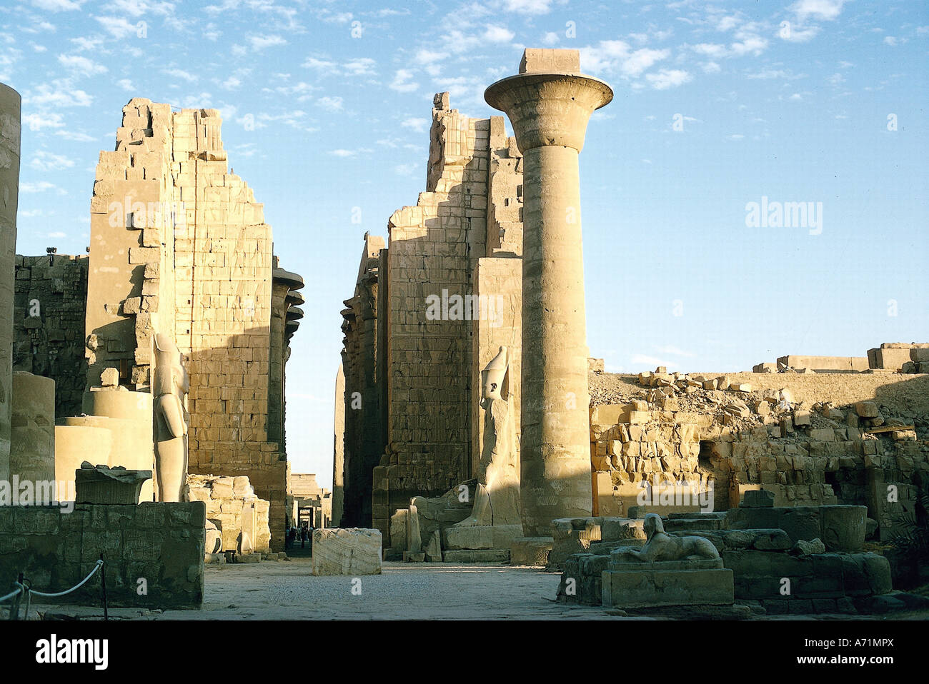 geography / travel, Egypt, Karnak, temple of Amun-Ra, 2nd pylon, built ...