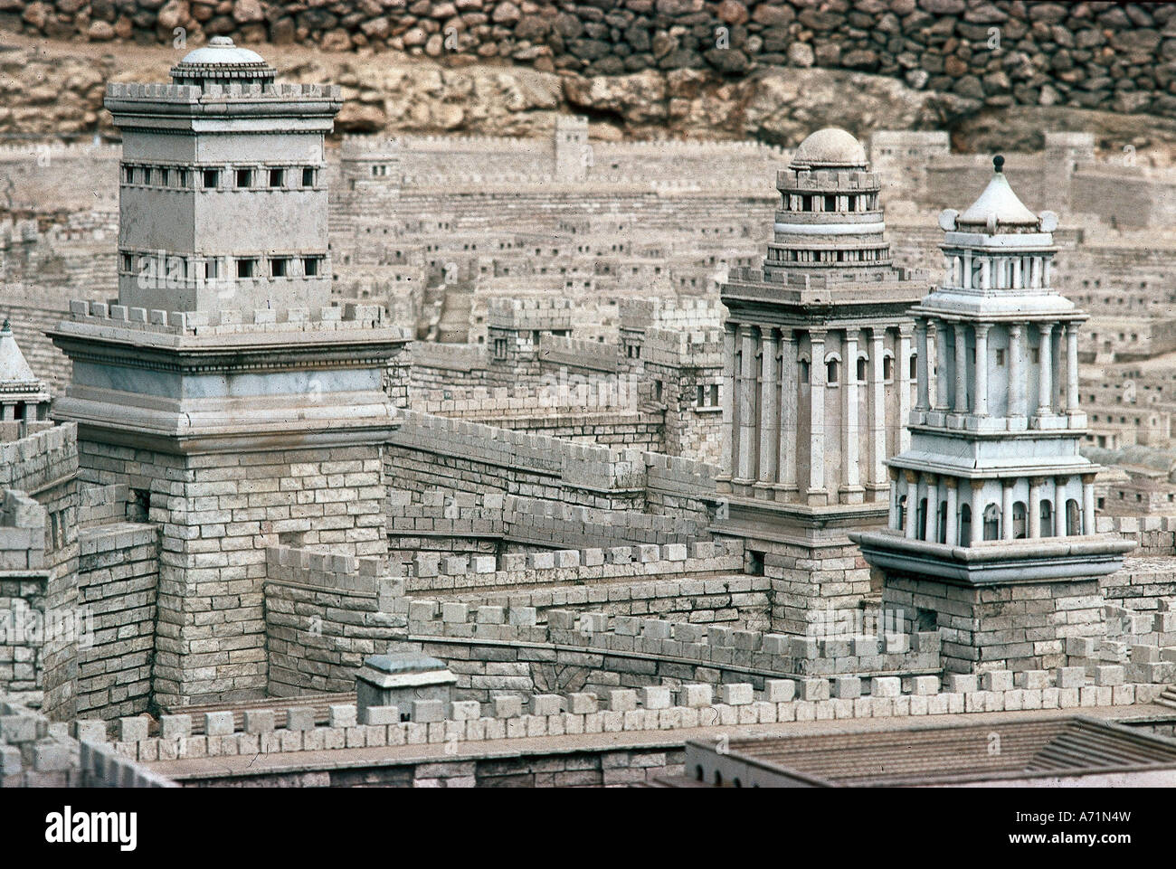 geography / travel, Israel, Jerusalem, miniature of town at time of ...