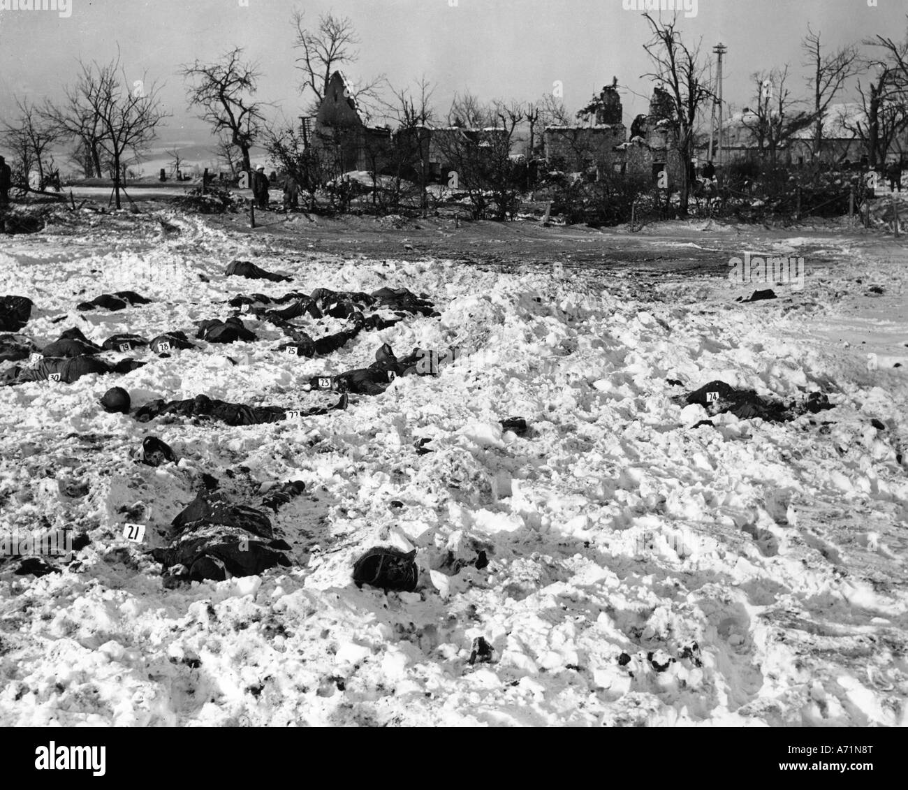 events, Second World War / WWII, war crimes, Malmedy massacre 17.12. ...