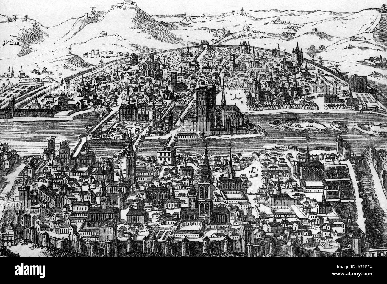 17th century paris map hi-res stock photography and images - Alamy