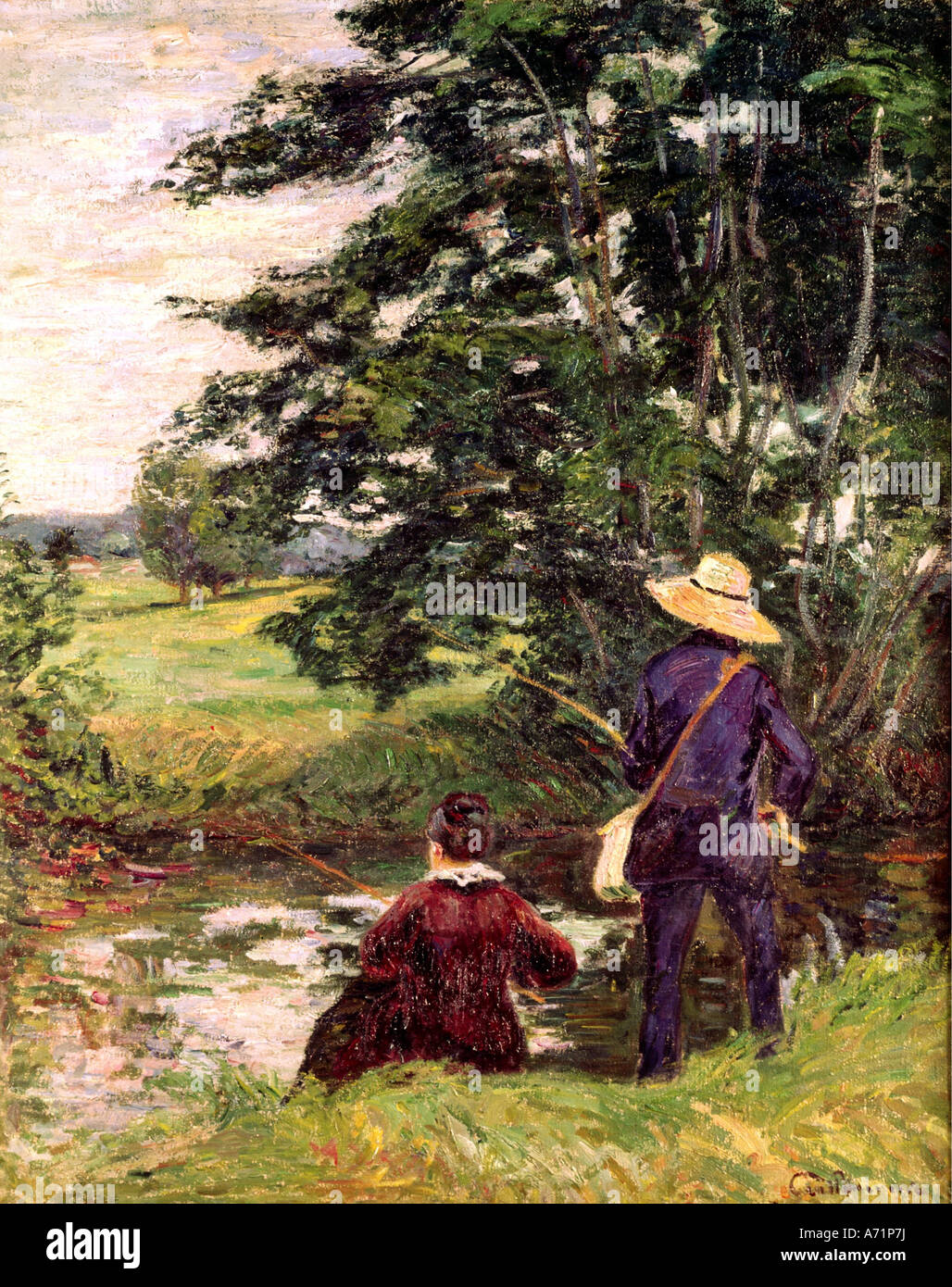 "fine arts, Guillaumin, Armand, (1841 - 1927), painting, "Les pecheurs ...