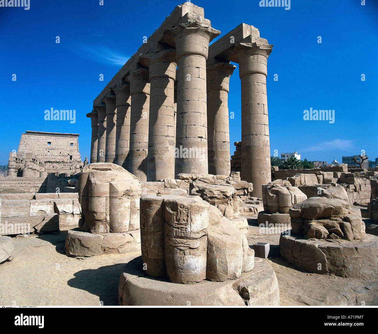 geography / travel, Egypt, Luxor, Temple, Amun -Ra, Colonnade, King ...