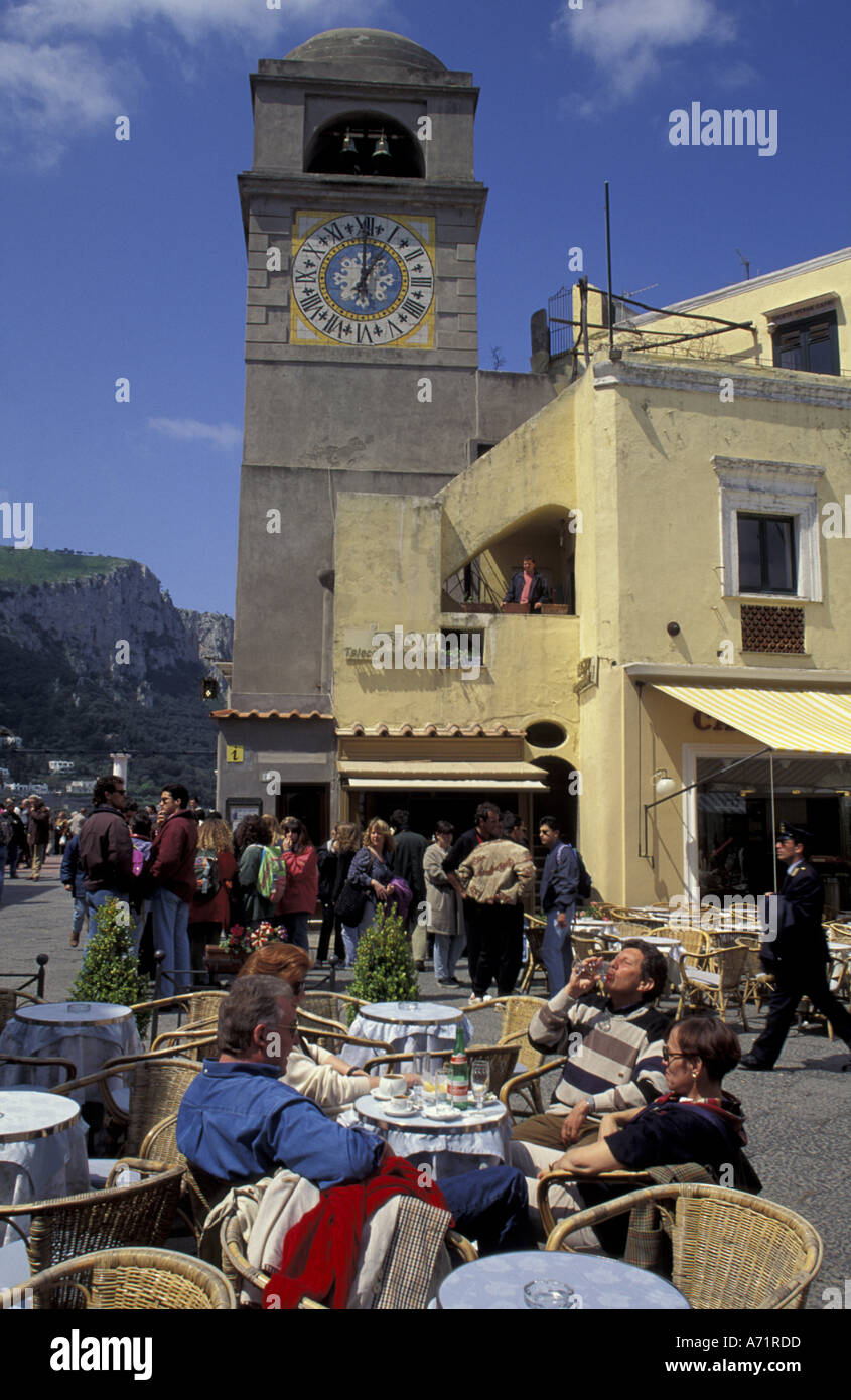 Europe, Italy, Capri. Town Square Stock Photo - Alamy