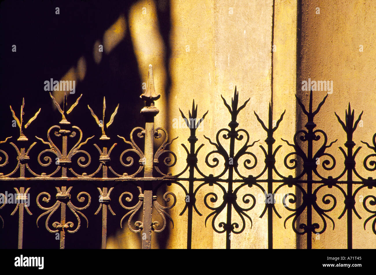 Wrought iron fencing hi-res stock photography and images - Alamy