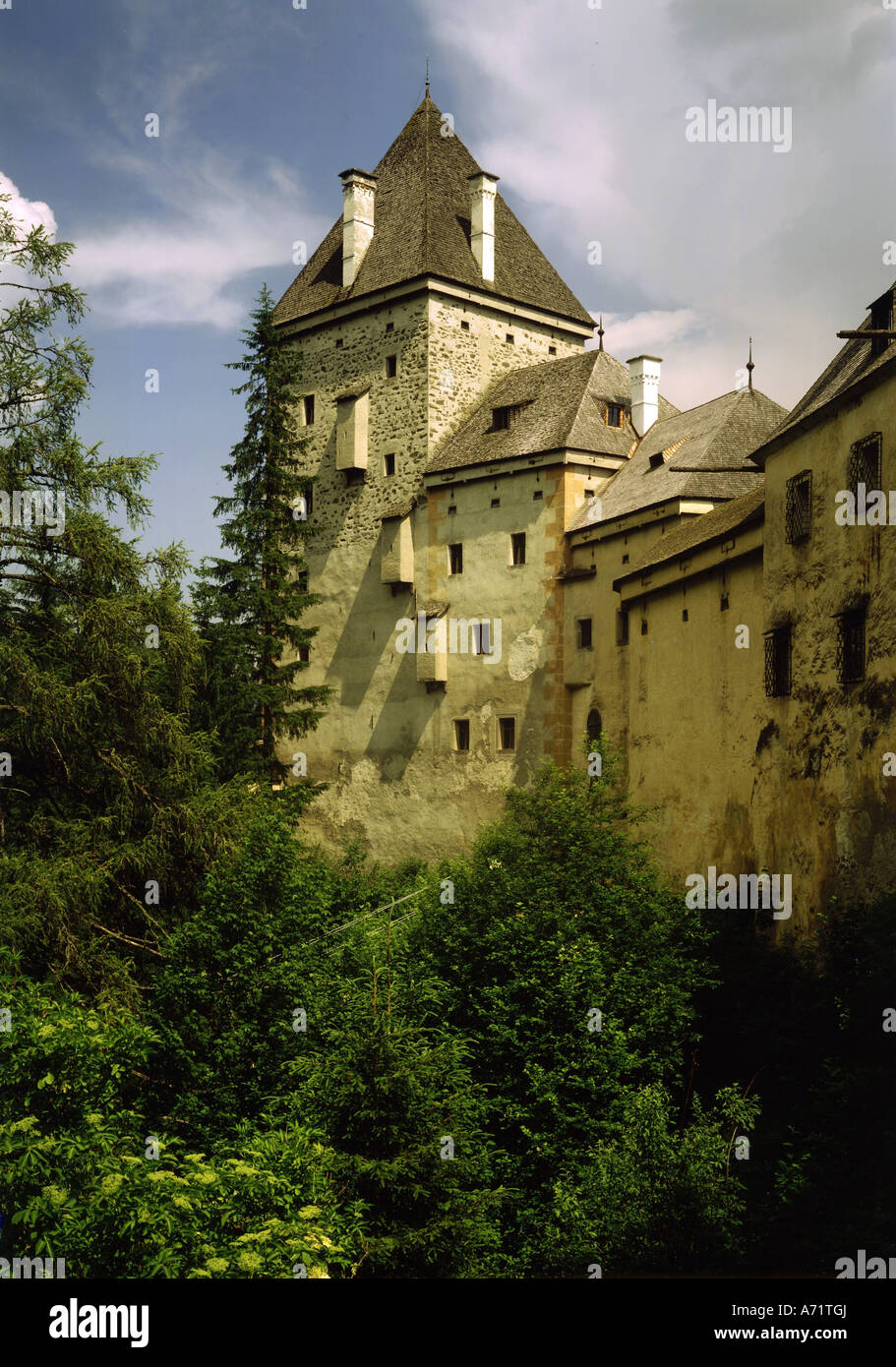 architecture, castles, Austria, Salzburg, Moosham castle, exterior view ...