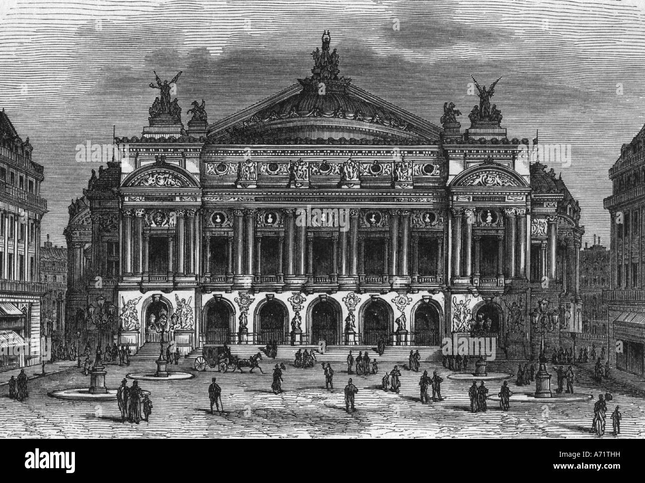 Paris 1874 engraving Black and White Stock Photos & Images - Alamy