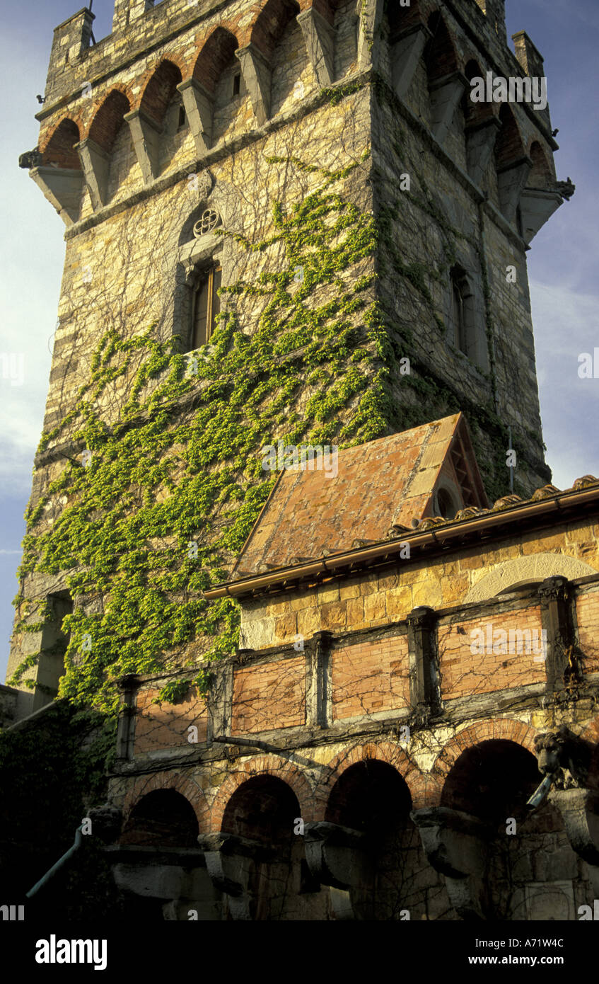 Europe, Italy, Florence. Castle turret Stock Photo - Alamy
