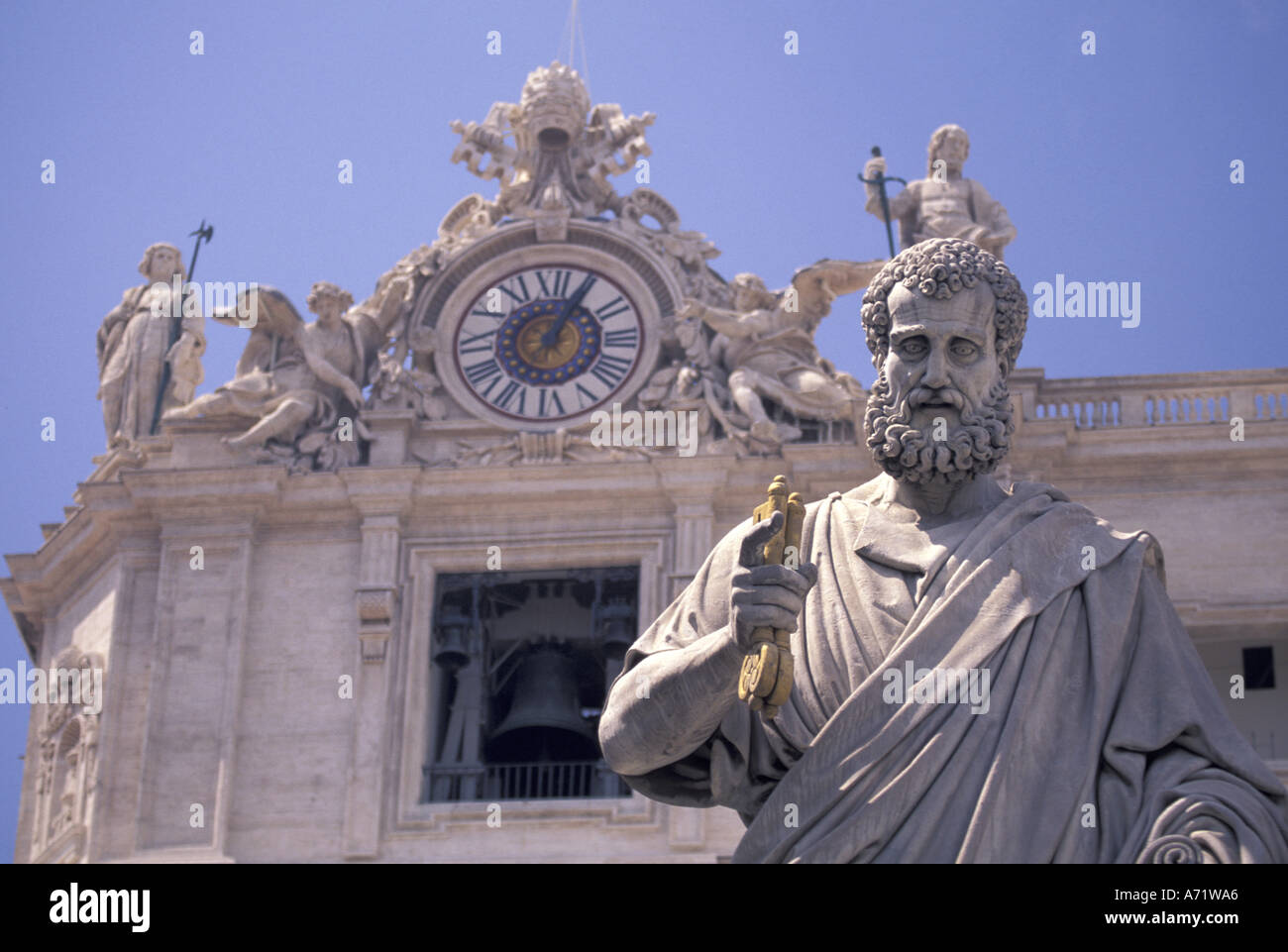 St basilica clock bell vatican hi-res stock photography and images - Alamy