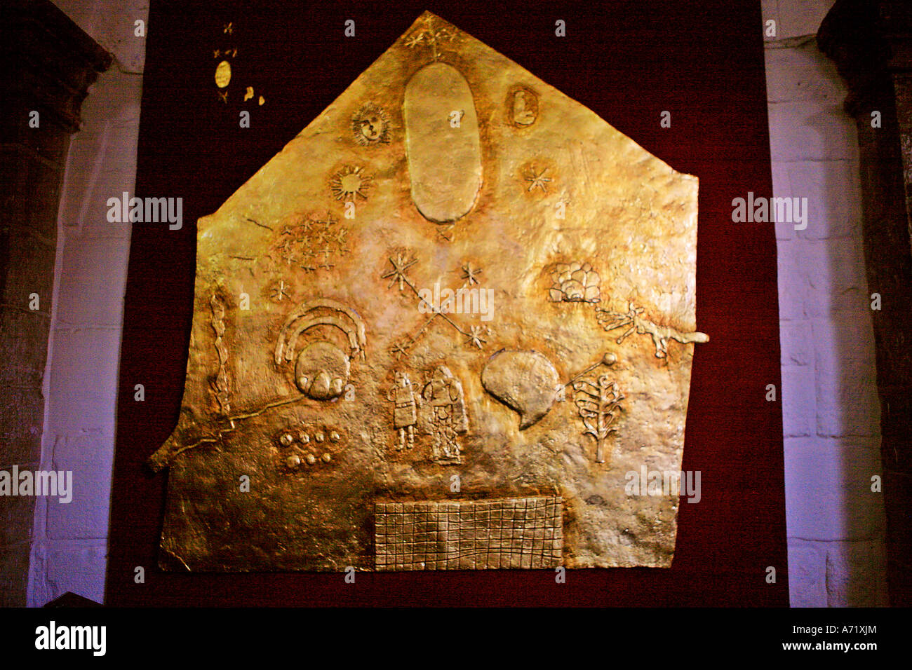 Inca Gold Plate Qorikancha Cusco Peru Stock Photo - Alamy