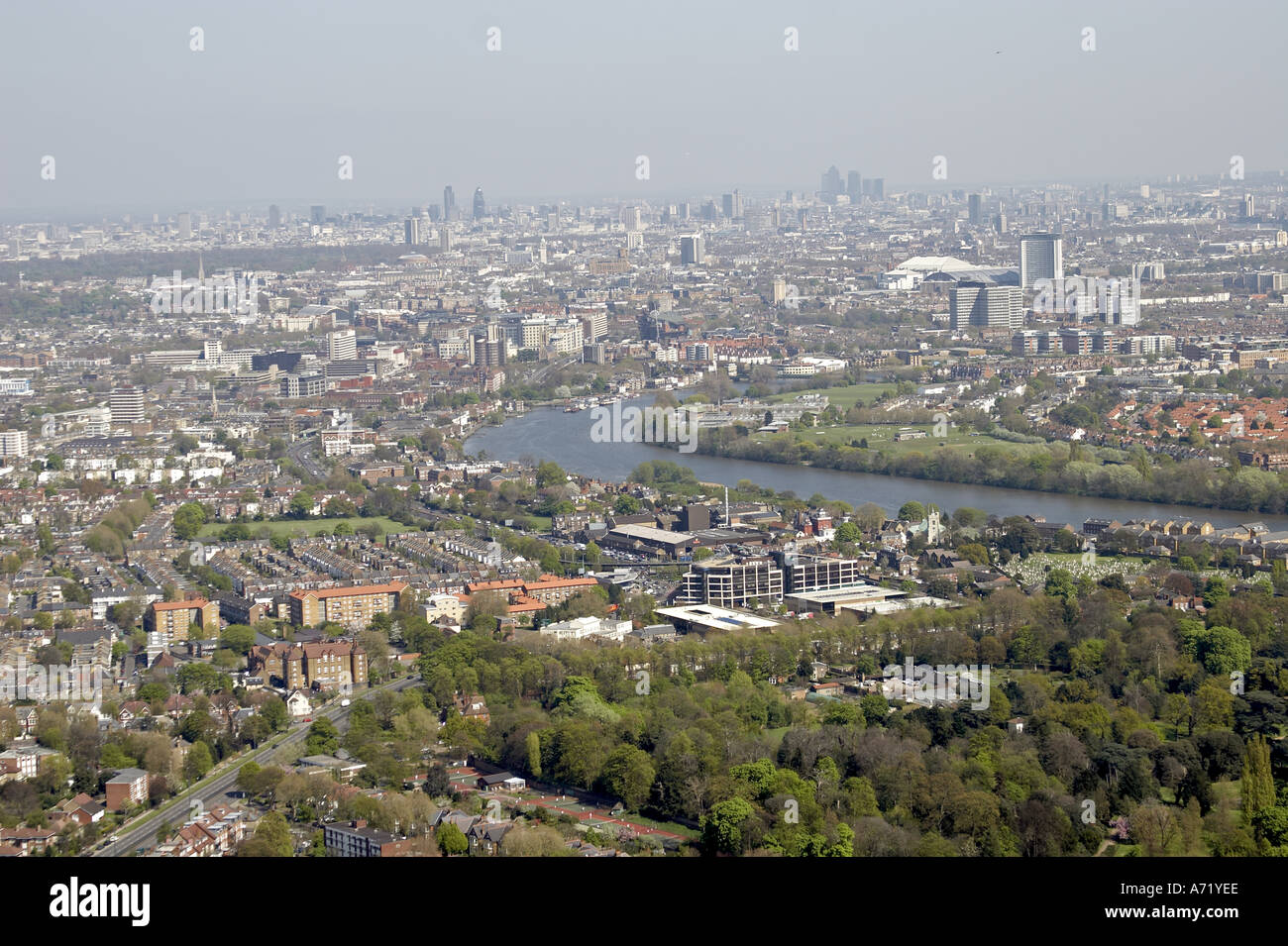 Thames river hammersmith aerial hi-res stock photography and images - Alamy
