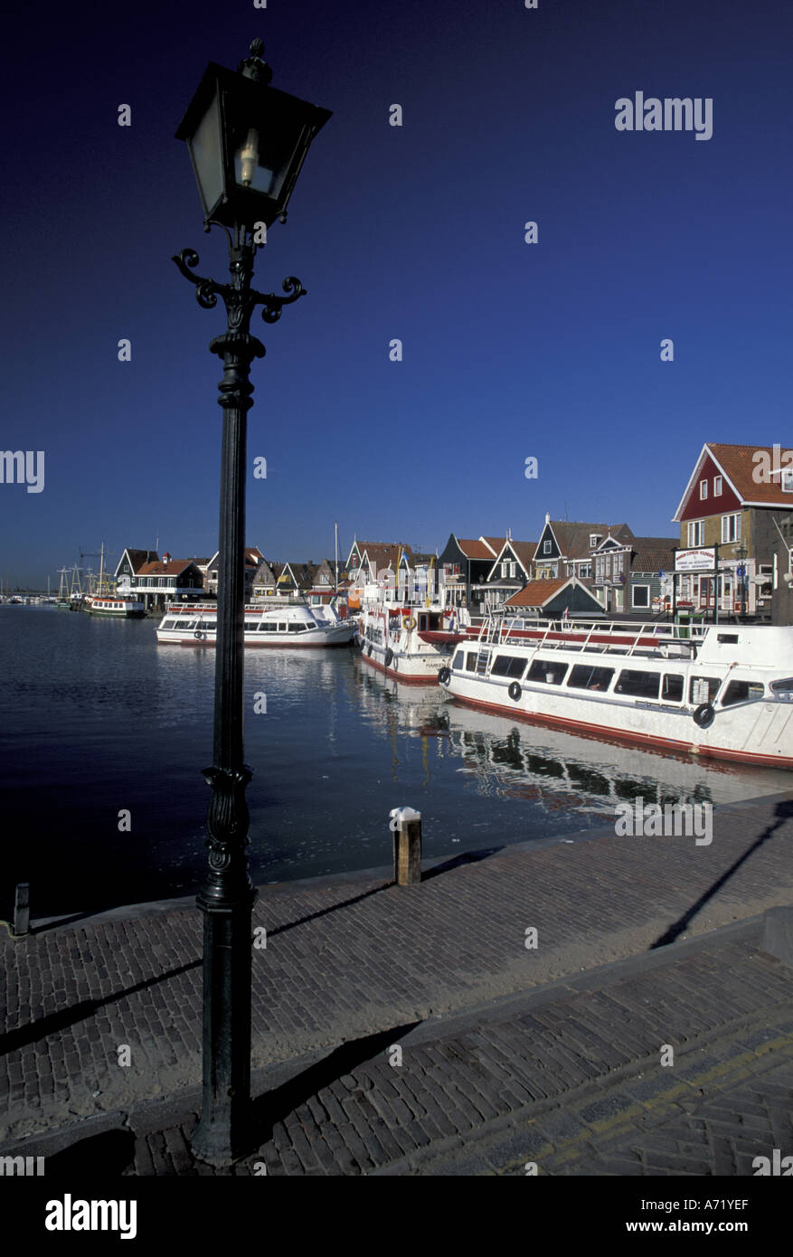 Europe, Netherlands, Volendam Harbor scenic Stock Photo - Alamy