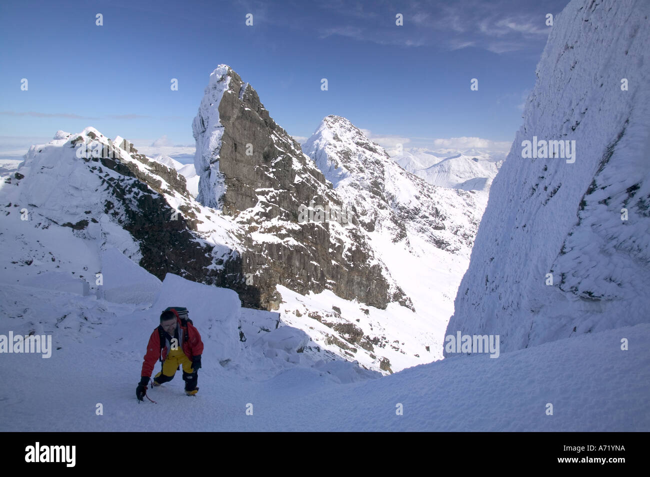 Am Basteir from Bruach na frithe, Cuillin ridge, Isle of Skye, Scotland ...