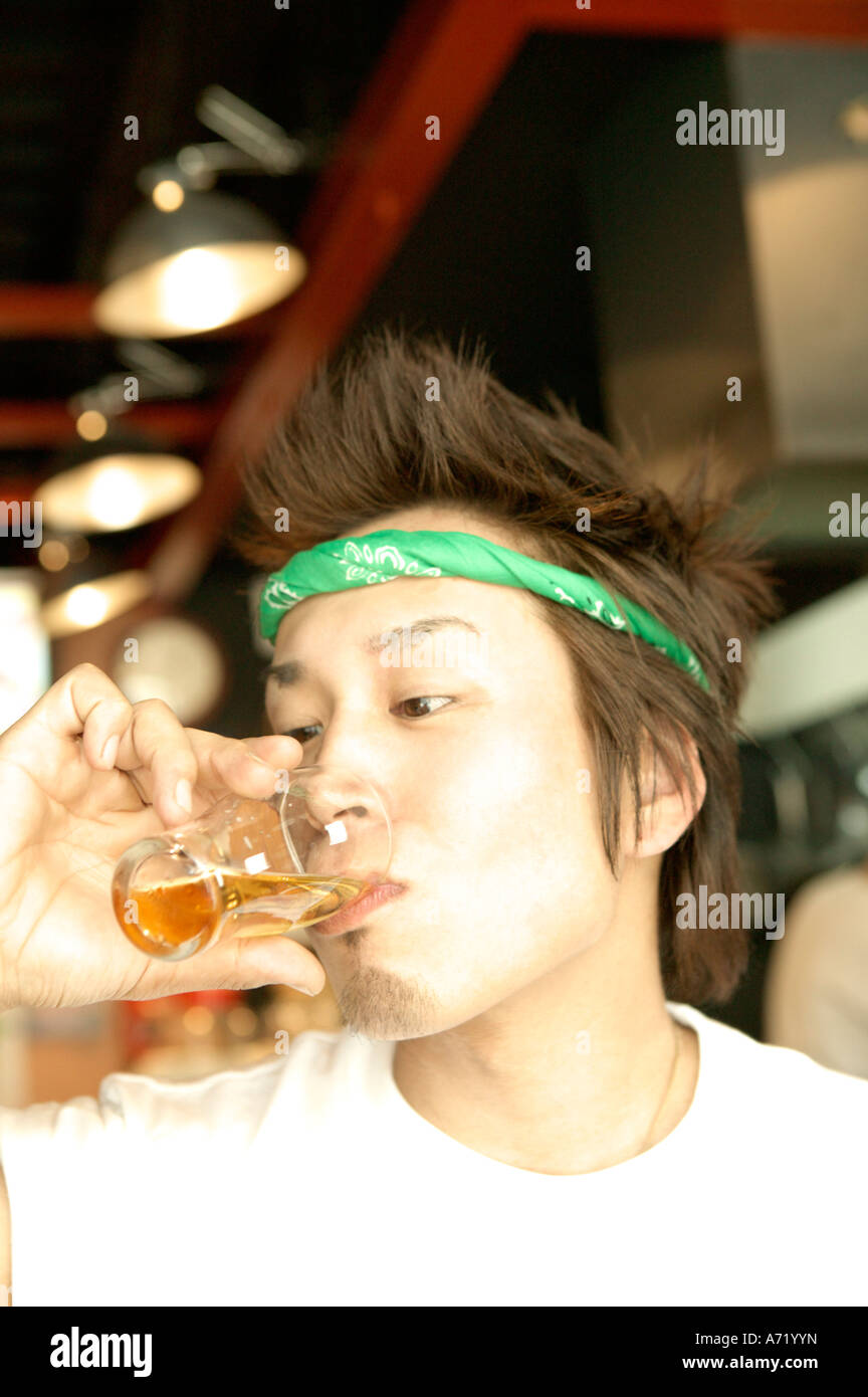 Japanese man with bandana hi-res stock photography and images - Alamy